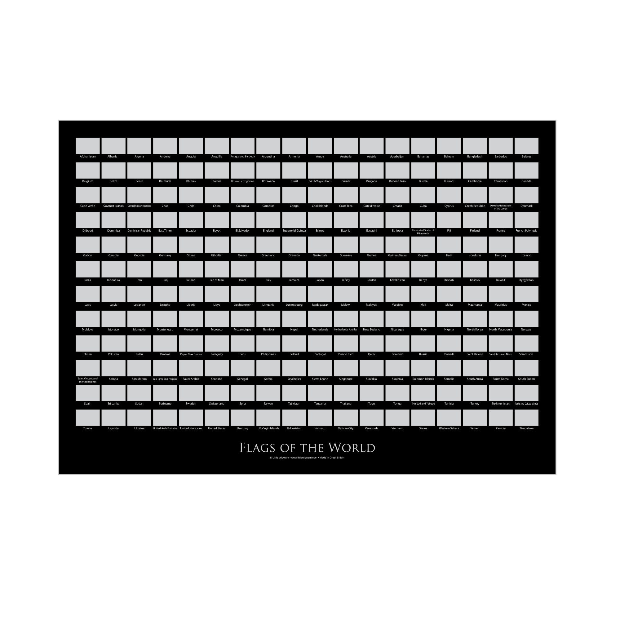 Flags of the World Scratch Poster A2 Black Landscape - Etsy Ireland