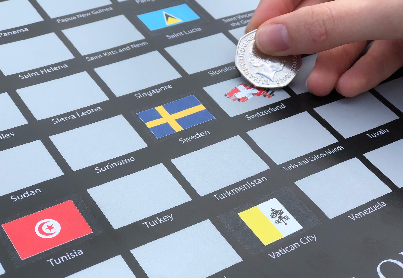 Flags of the World Scratch Poster - A2 Black Portrait - Etsy