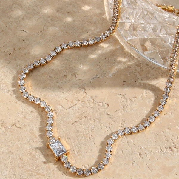 Tennis Chain Choker - Etsy