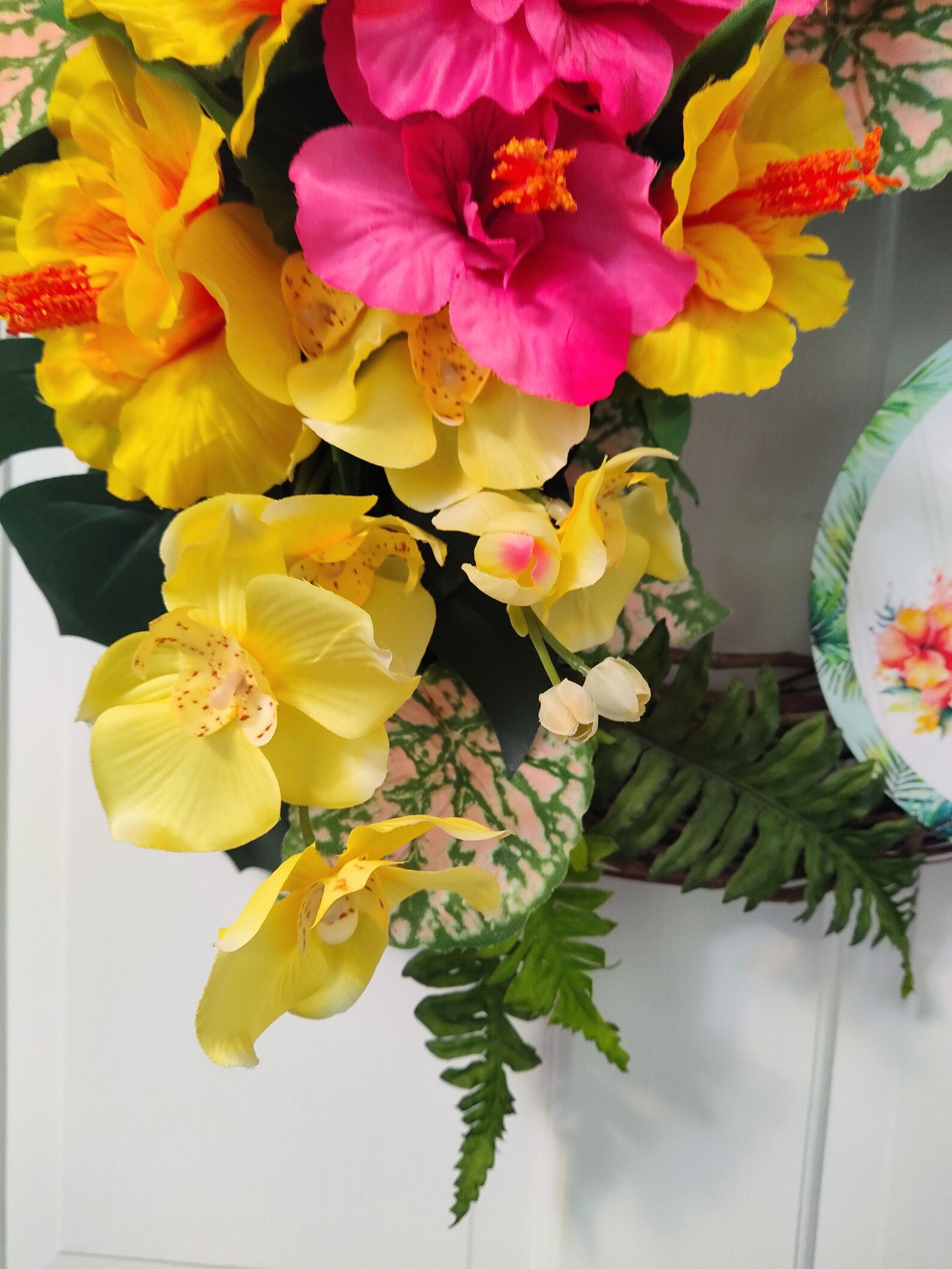 Tropical Aloha Grapevine Wreath, Hibiscus Aloha Wreath, Summer Aloha ...