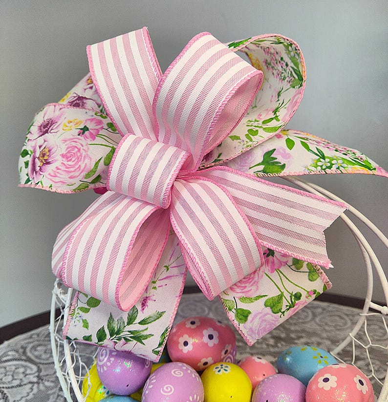 Spring Bow: Floral Springtime Decor - Etsy