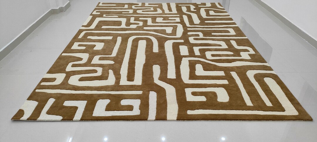 Customise Order Rugs Walker Noble Kuba Hand Tufted Wool Rugs for Living ...