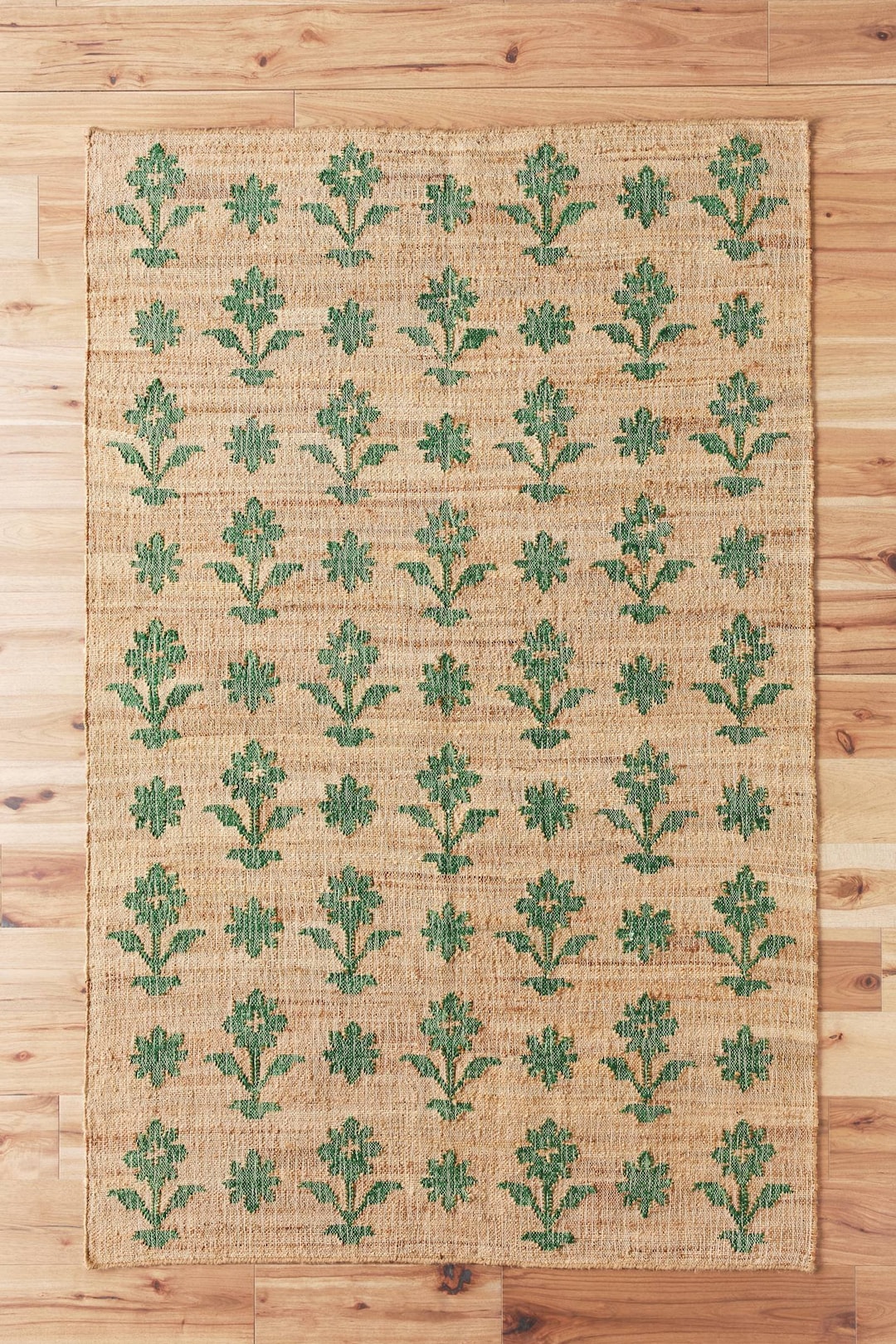 Customise Order Rugs Esme Green Hand Woven Jute Rugs for Living Room ...