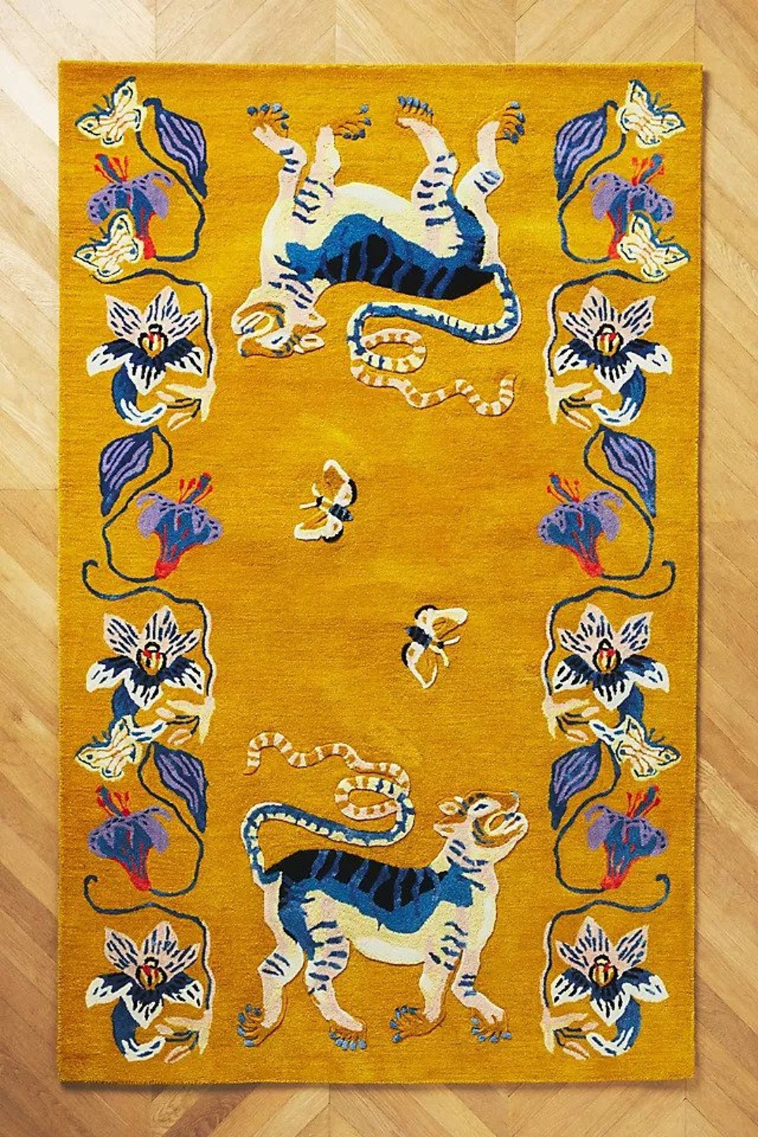 Premium Quality Sarah Gordon Flora & Fauna Hand Tufted Woolen Rugs for ...