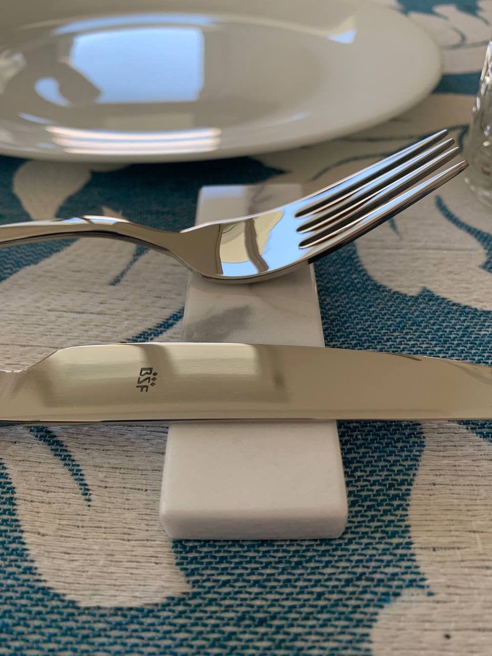 Cutlery Rest Set in White Carrara Marble - Etsy