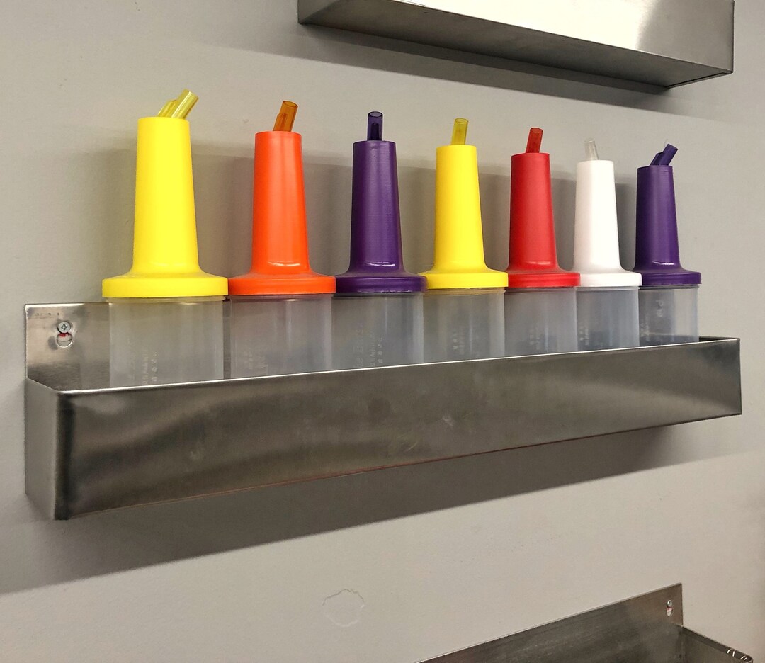 Stainless Steel Wall Mounted Bar Bottle Rack / Commercial Kitchen ...