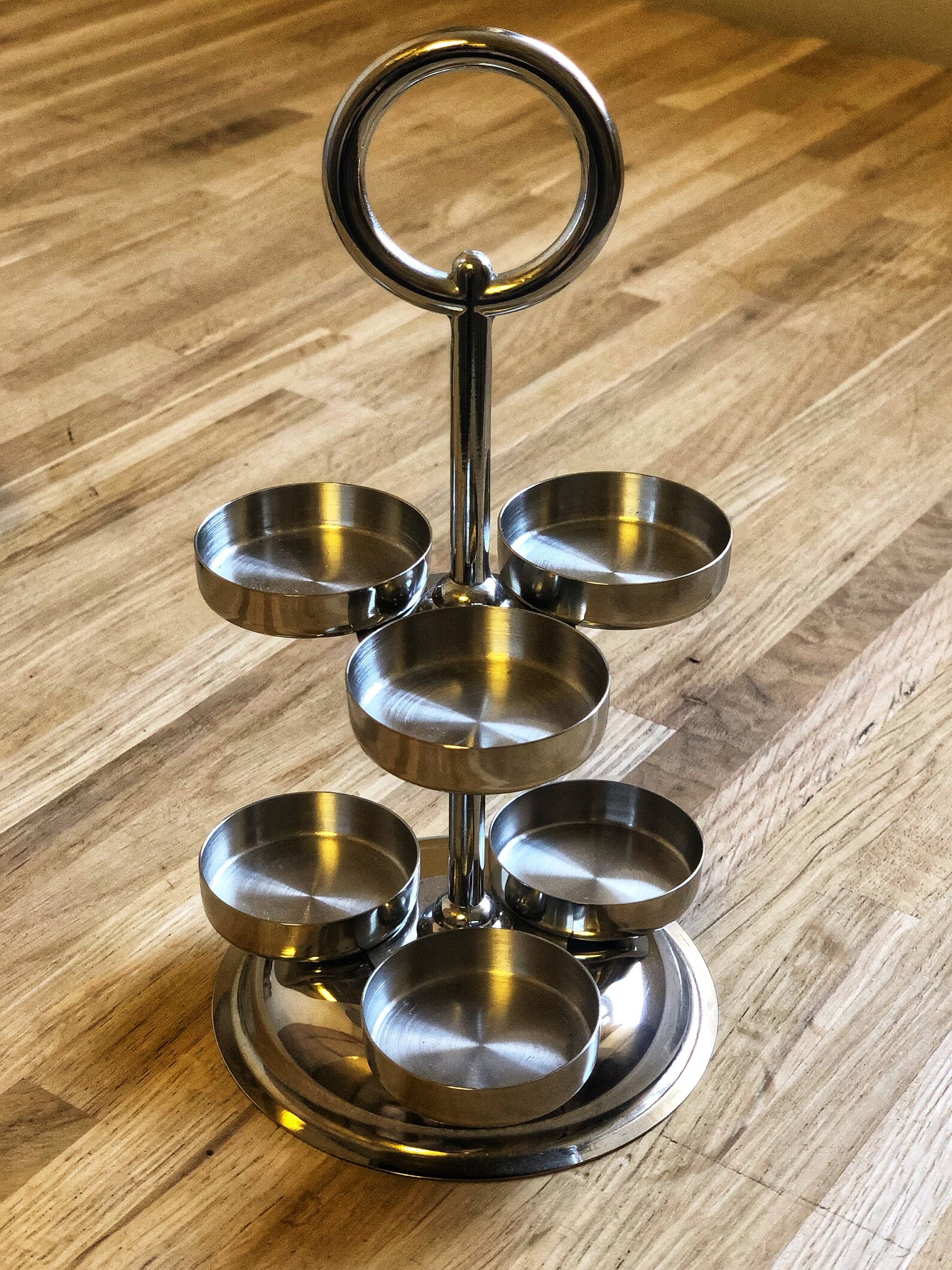 Stainless Steel 2 Tier Jam Pot Tree Holder 6 Pot for Jams, Marmalade ...