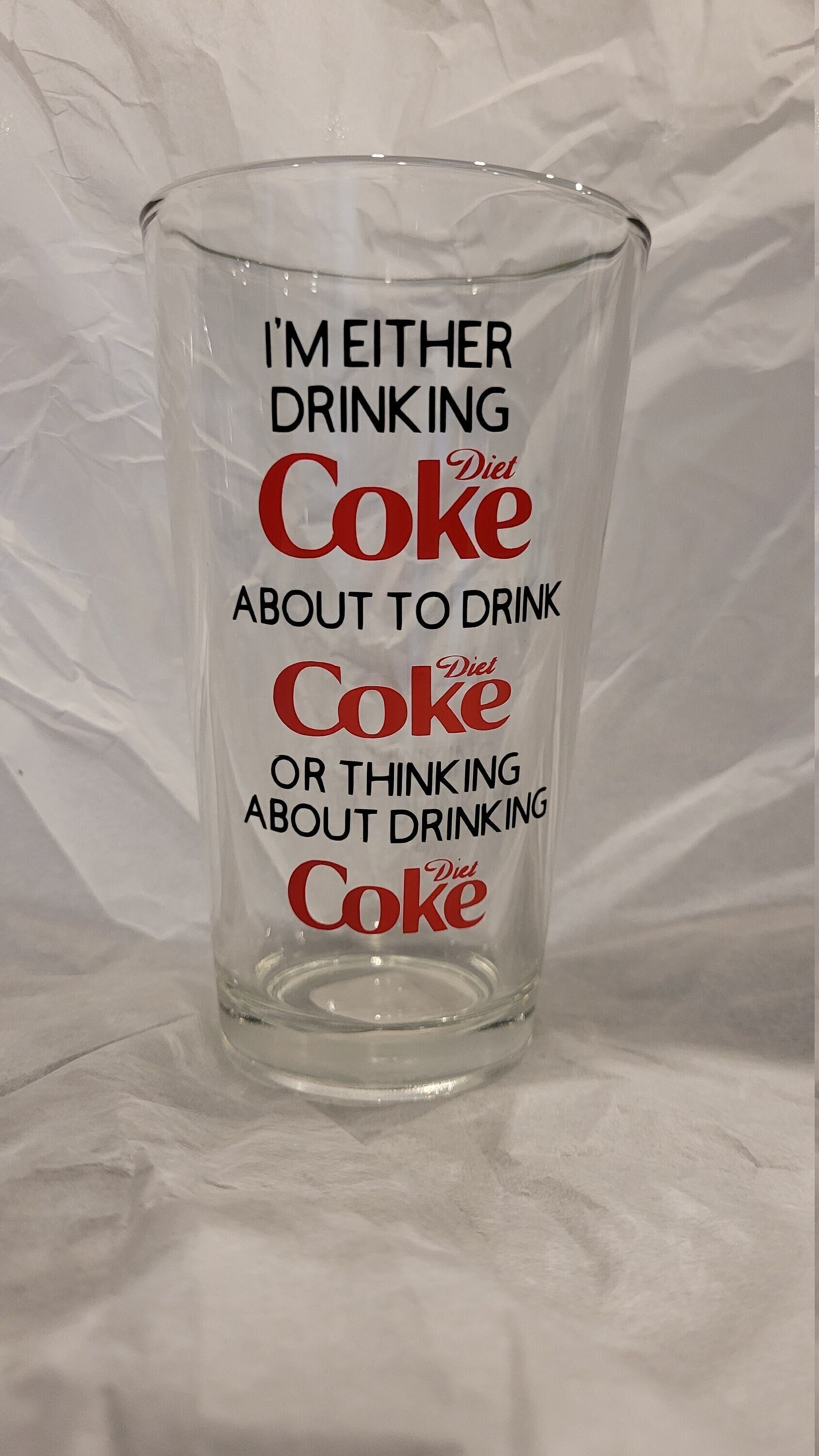 Drinking Diet Coke Glass | Etsy