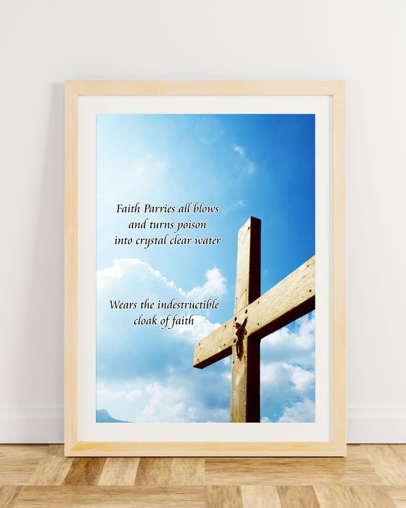 Faith Definition & Religious Mockup, Catholic Artwork Printable Wall ...