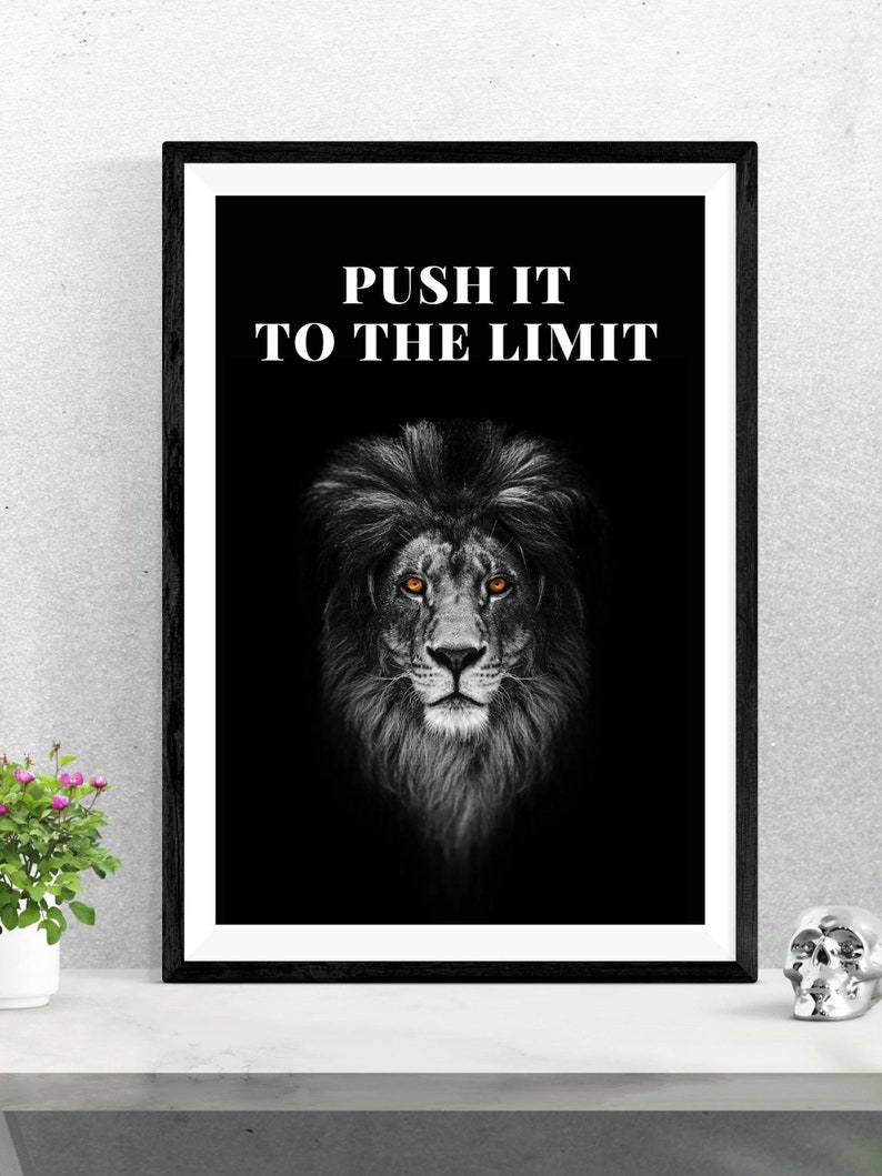 X2 Success Quotes Printable Motivational Lion Mindset Wall - Etsy