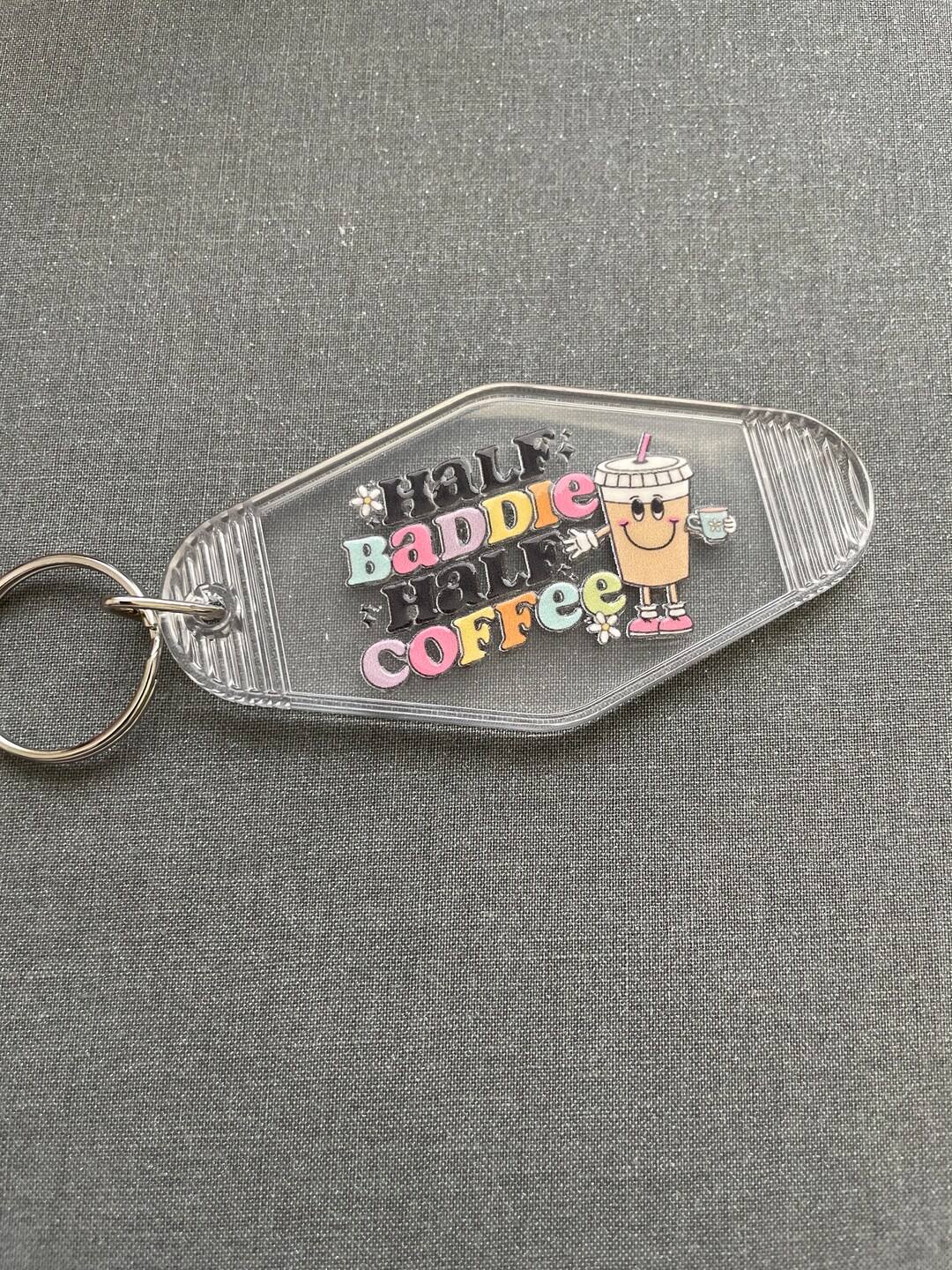 Half Baddie Half Coffee Motel Keychain!! - Etsy