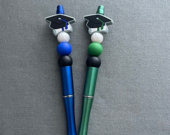 Shiny Light Blue Graduation Cap With Tassel 2024 Date Drop Blank Grad ...