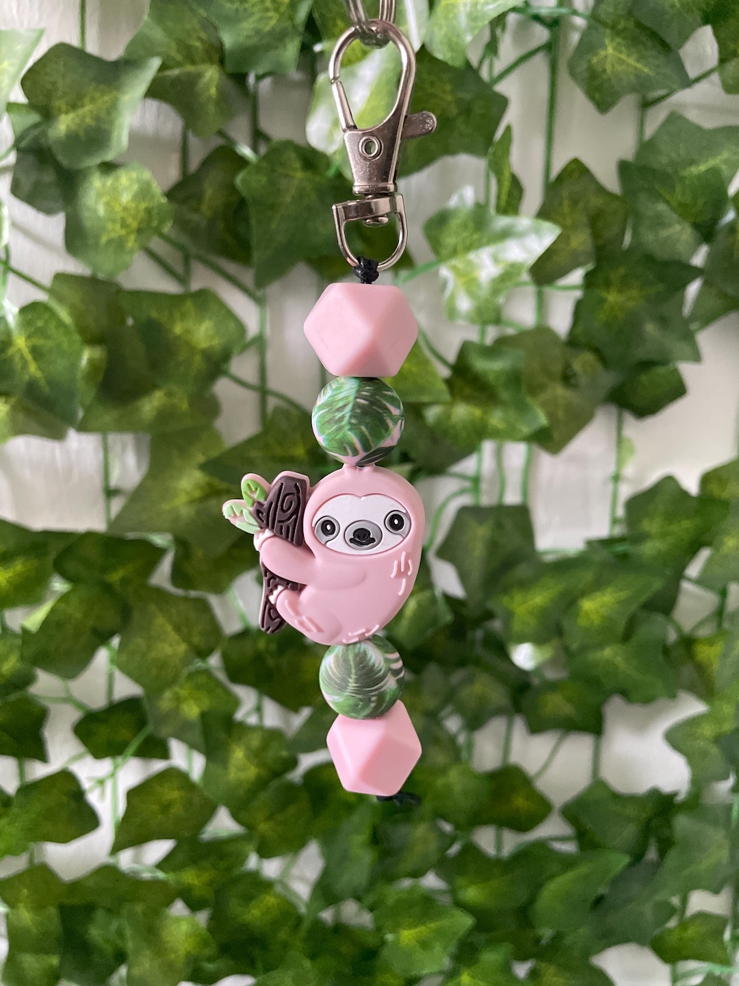 Sloth Beaded Keychain!! - Etsy