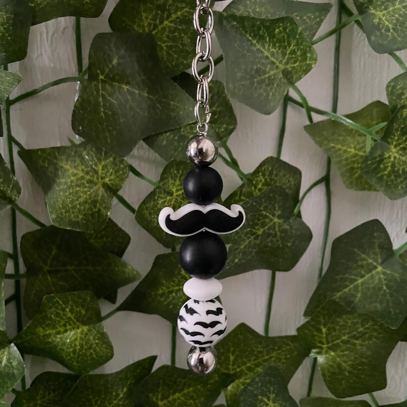Mustache Keychain - Etsy