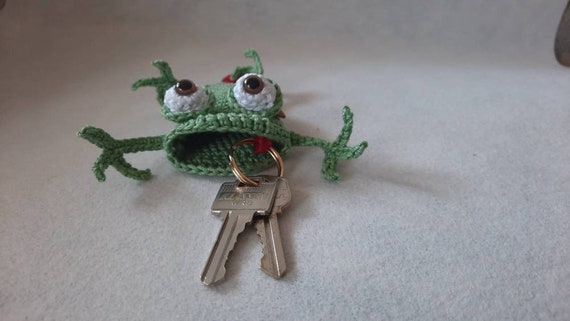 Crochet Key Cover Frog Key Cover Funny Keychain Protège - Etsy