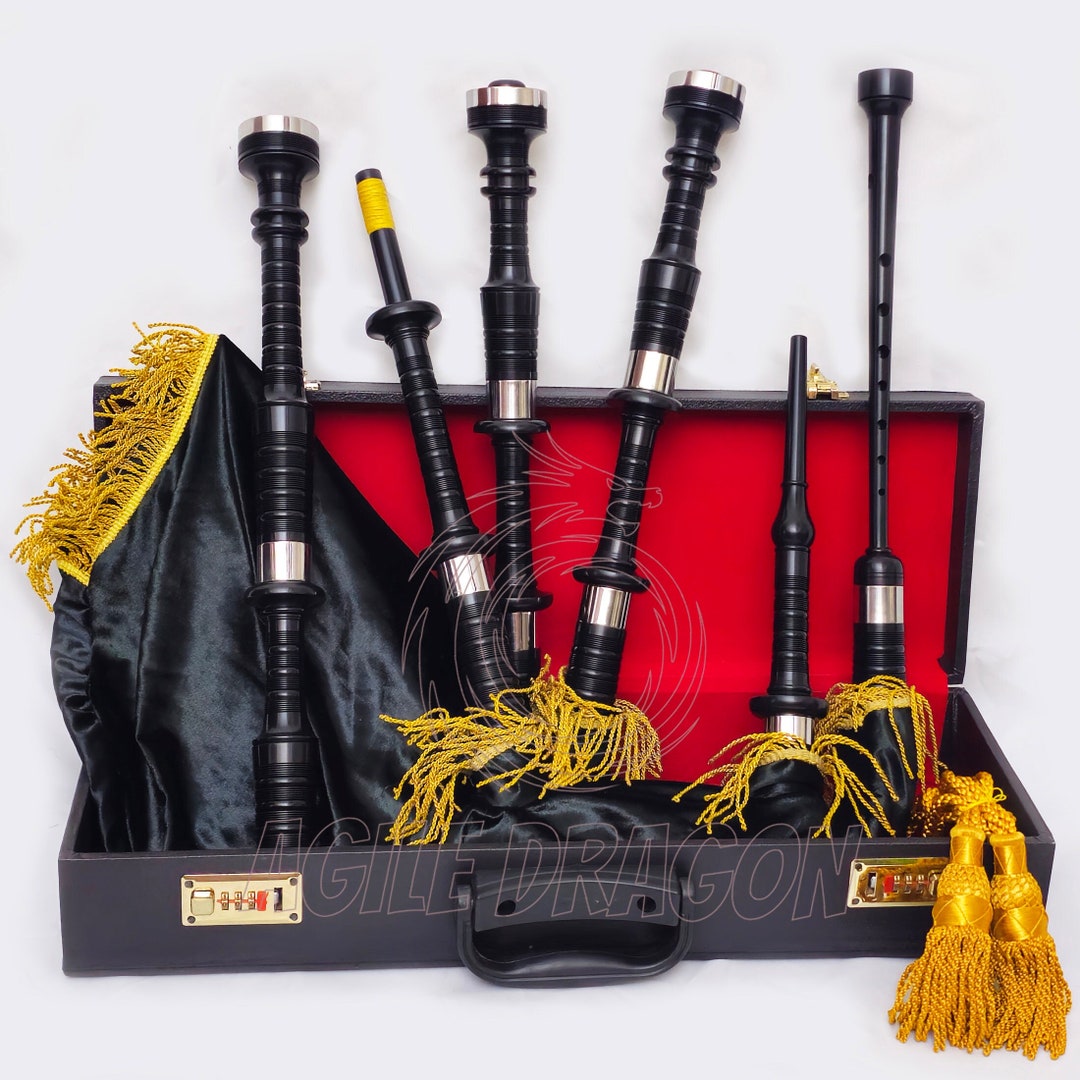 Professional Scottish Highland Black Acetal Plastic Bagpipe/polypenco ...