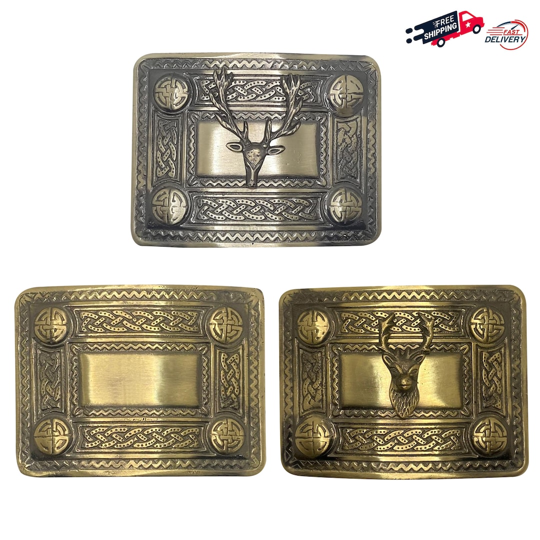 Scottish Kilt Belt Buckle, Highland Kilt Buckles, Multi Design Buckles ...