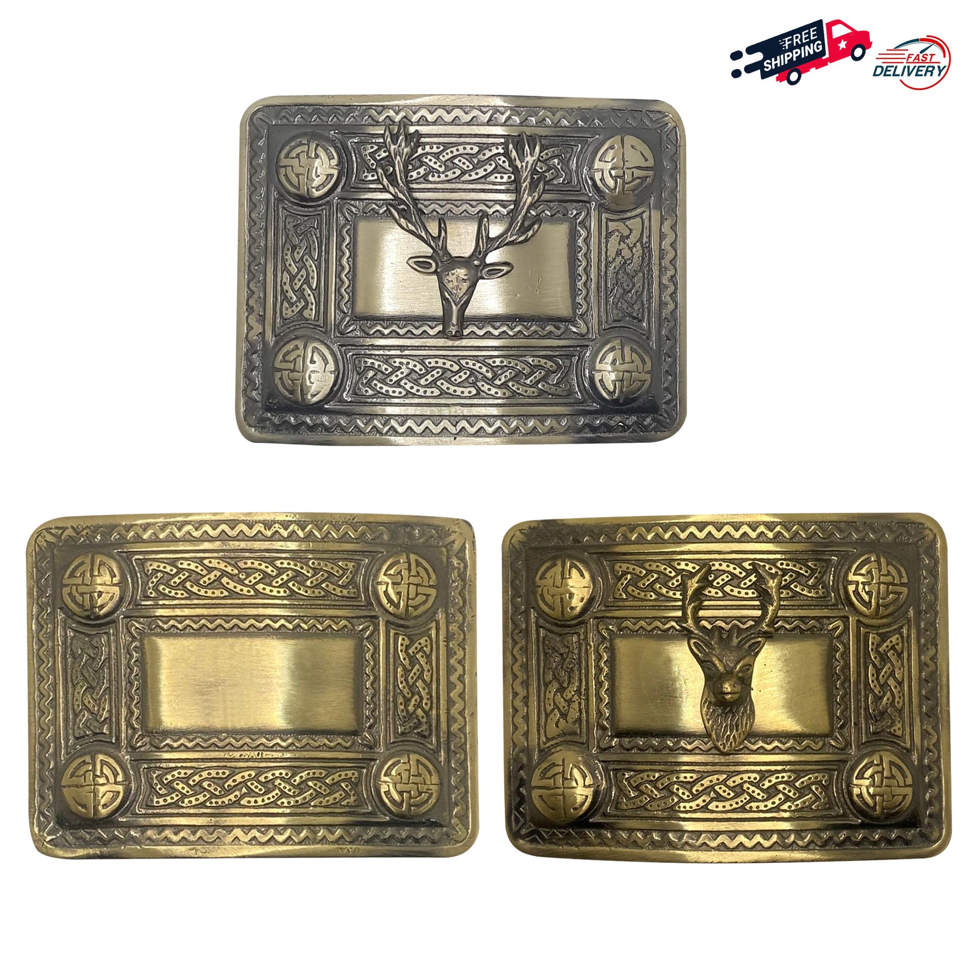 Scottish Kilt Belt Buckle Highland Kilt Buckles Multi Design - Etsy