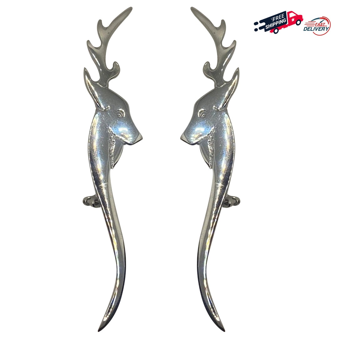 Scottish Heritage Stag-head Kilt Pin With Chrome Finish of Size 4.5 ...