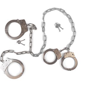 Heavy Hand and Leg Irons With Connecting Chain - Etsy