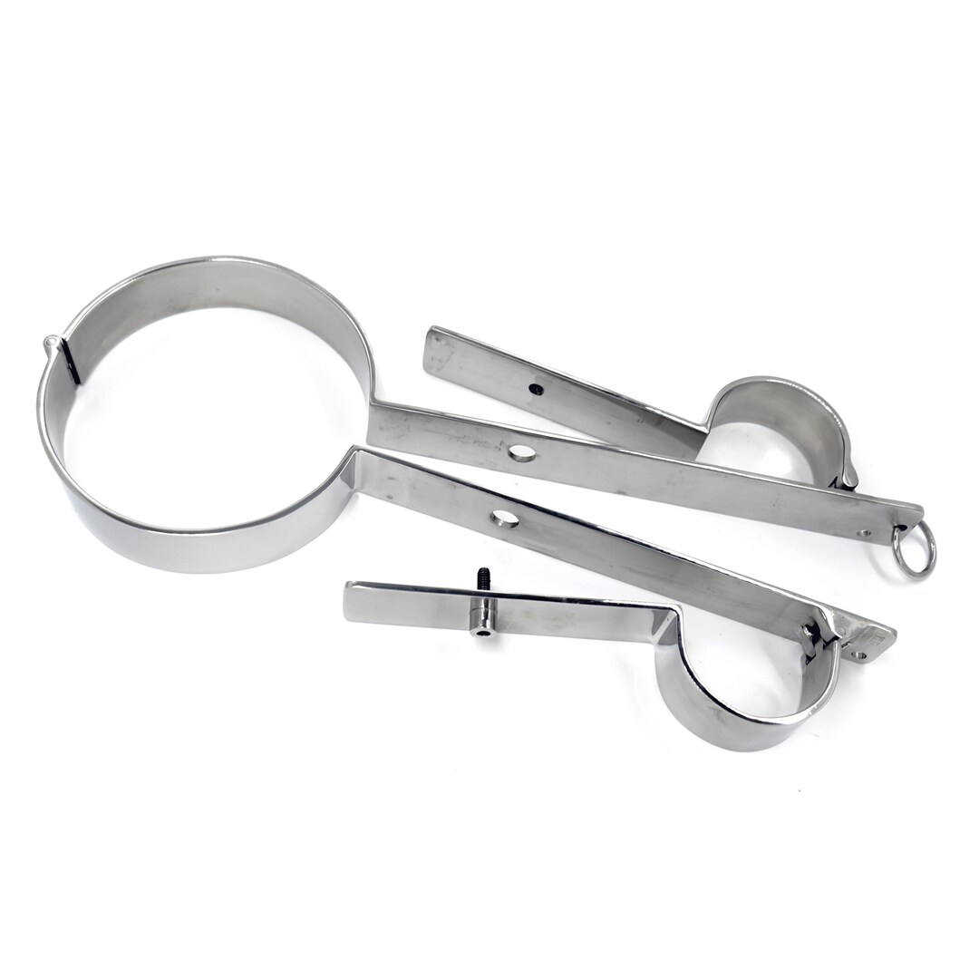 Metal Bondage Stainless Steel Massive Shrew's Fiddle for Neck and Hands ...