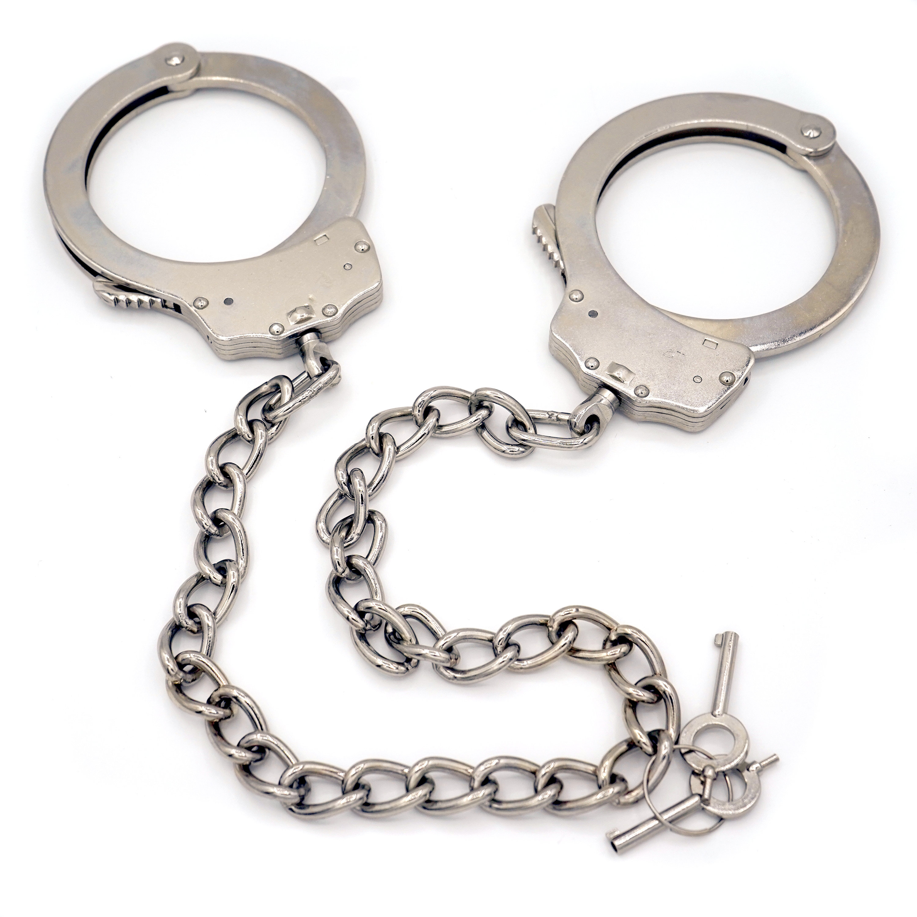 Police Steel Ankle Cuffs With Chain Etsy