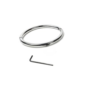 Desade® BDSM Bracelet Stainless Steel: Lockable Cuff Hidden Hex Lock, 8 ...