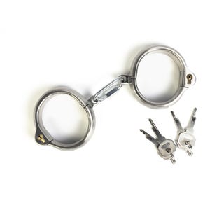 Solid Stainless Steel Shackles With Key Lock and Chain - Etsy