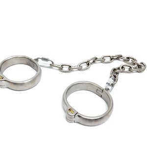 Solid Stainless Steel Shackles With Key Lock and Chain - Etsy