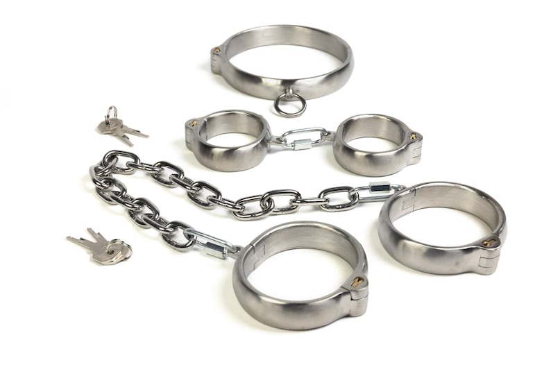 Solid Stainless Steel Shackles With Key Lock and Chain - Etsy