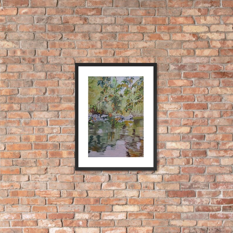 St James Park - Framed Poster of an Original Watercolour by Artist ...