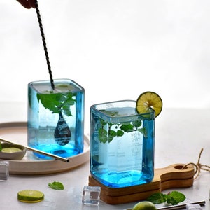 Upcycled Bombay Sapphire Gin Bottle Glasses Set of 3 – Handmade ...