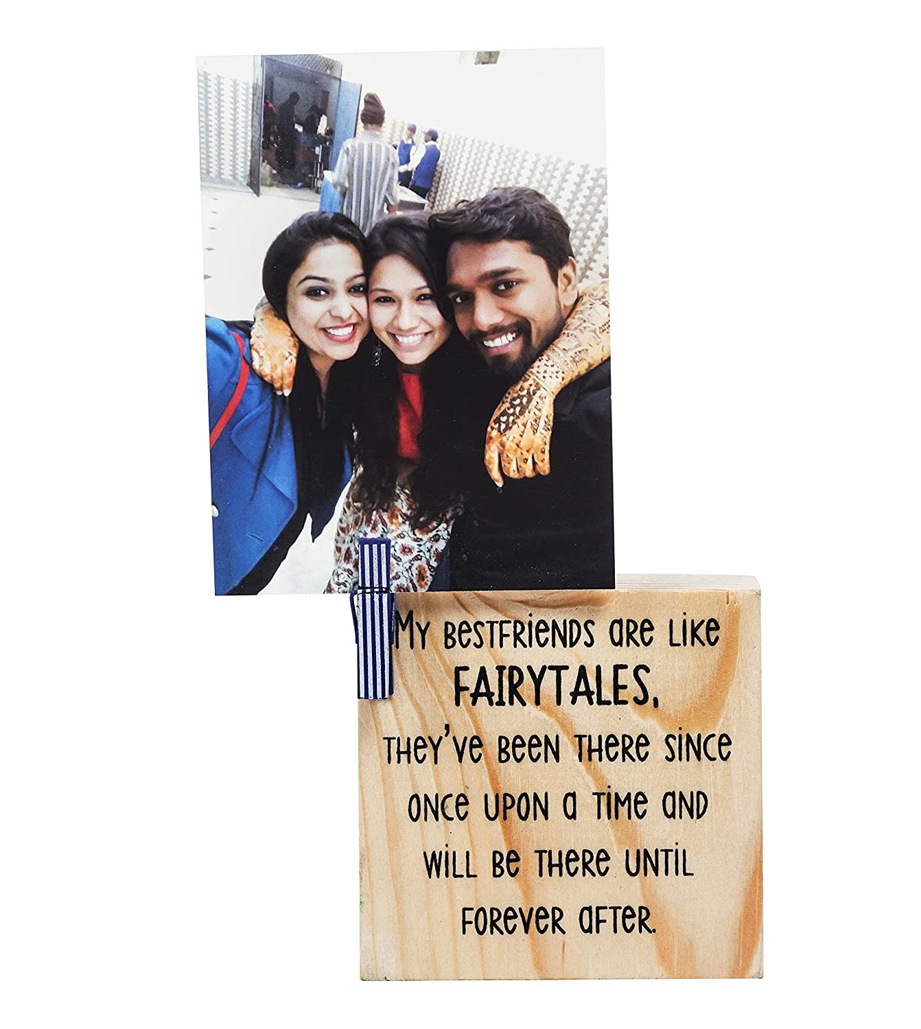 Mini Frame With Peg Best Friend Poem Upcycled Wooden Photo Display ...