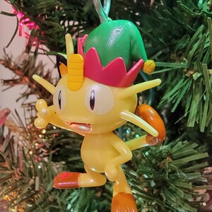 Custom Pokémon Elf Hat Meowth Christmas Ornament - Etsy