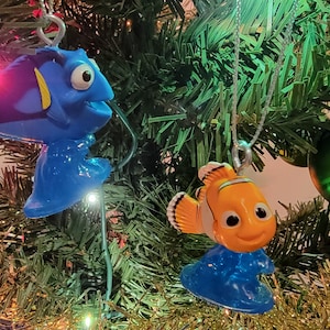 Custom Nemo and Dory Christmas Ornament Set - Etsy