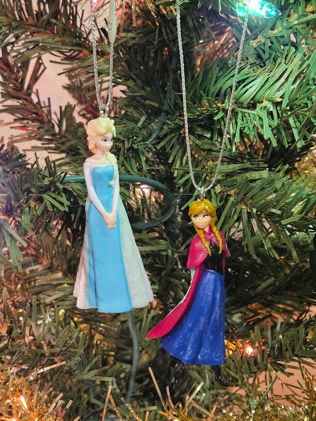 Frozen Elsa and Anna Christmas Ornament Set - Etsy