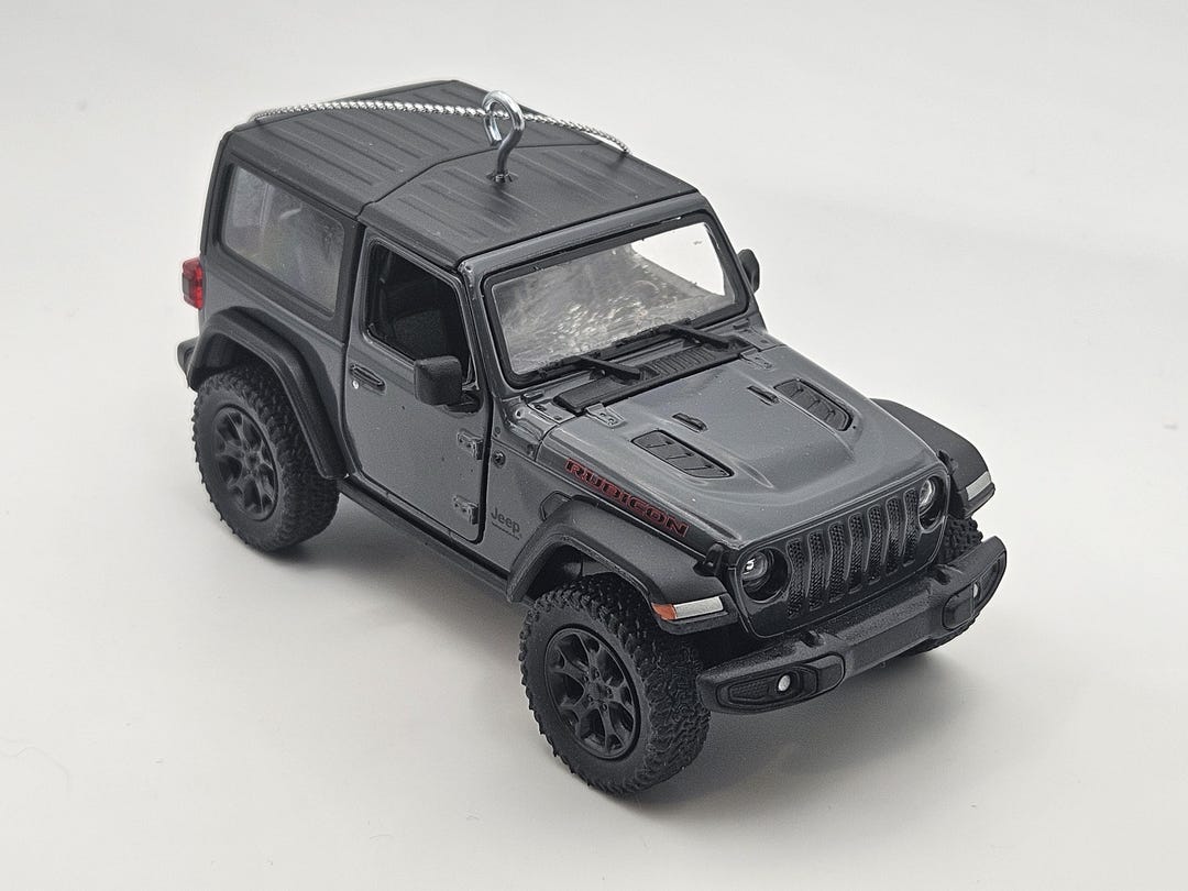 Custom Big Car 2018 JEEP Wrangler Rubicon Christmas Ornament Dark Grey ...