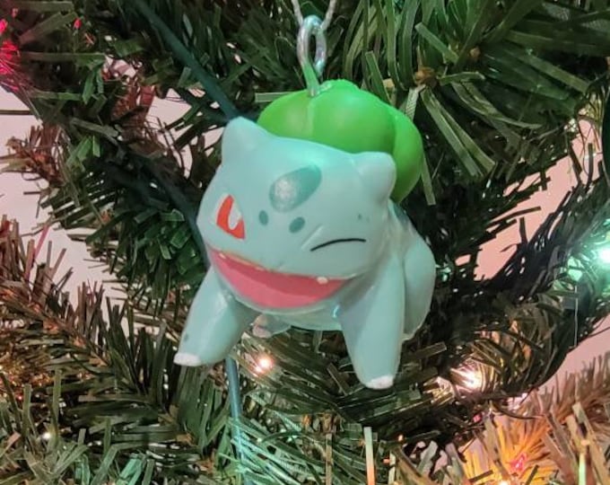 Custom Pokémon Winking Bulbasaur Christmas Ornament - Etsy