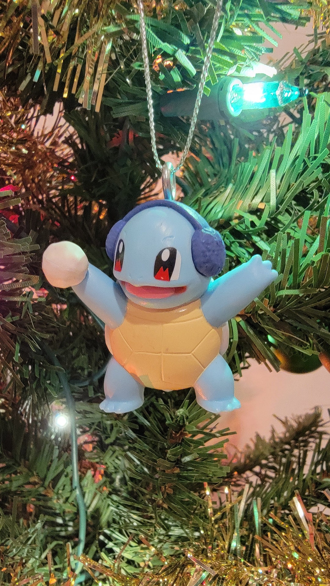 Custom Pokémon Squirtle Throwing Snowball Christmas Ornament - Etsy