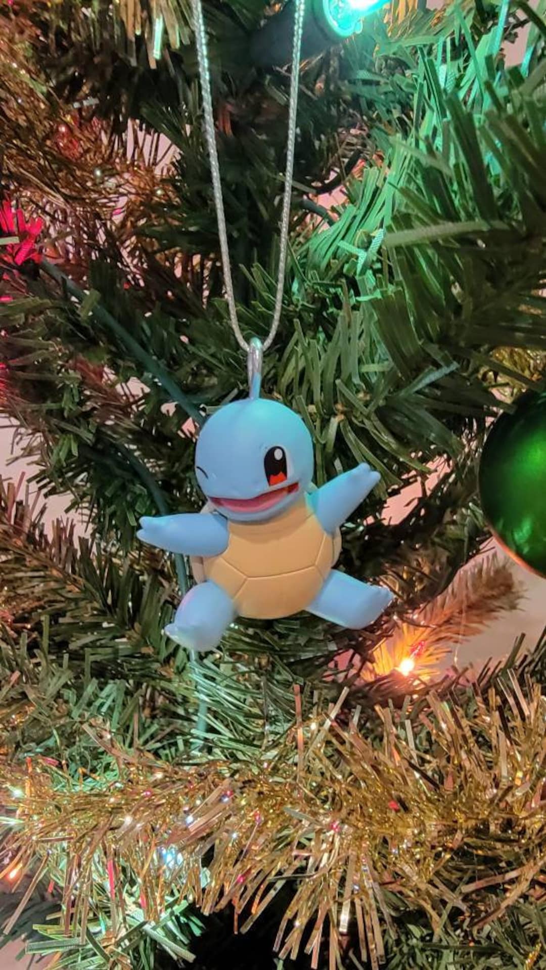 Custom Pokémon Winking Squirtle Christmas Ornament - Etsy