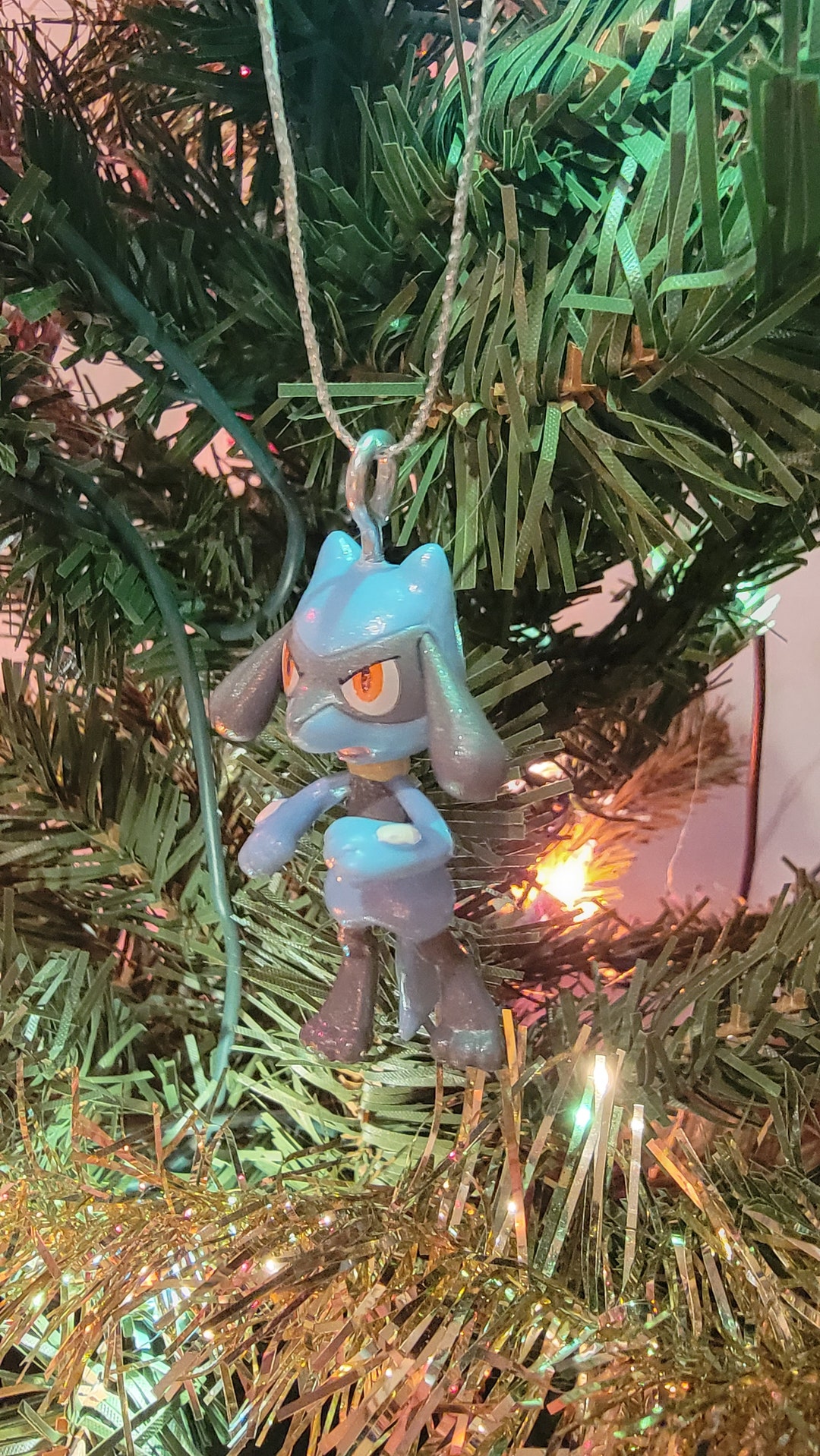 Pokémon Riolu Christmas Ornament - Etsy