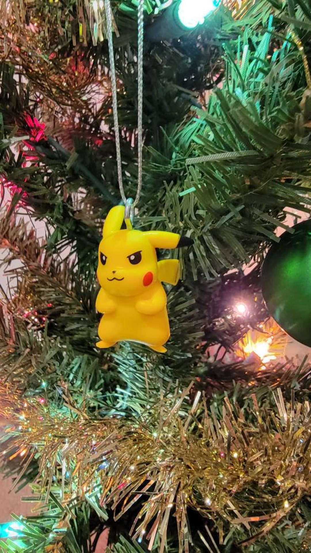 Custom Pokémon Battle Ready Pikachu Christmas Ornament - Etsy