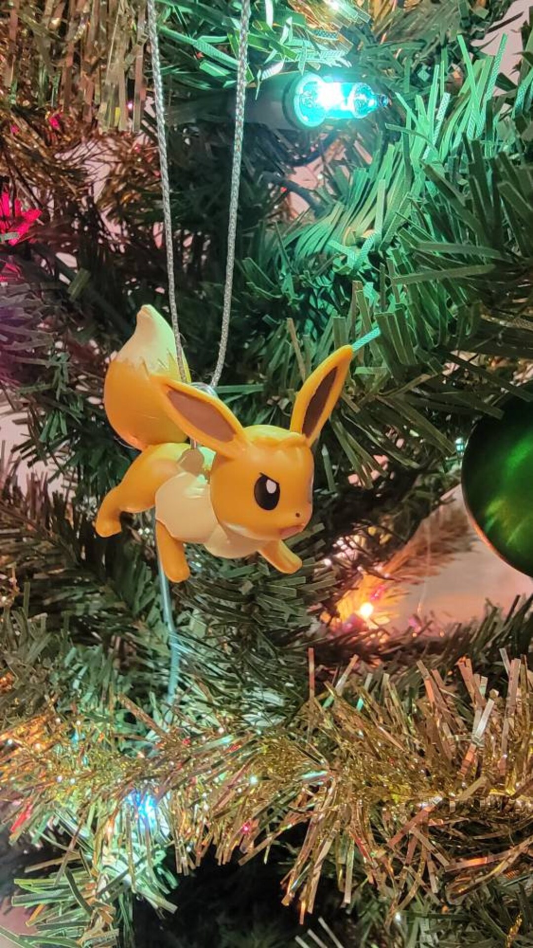 Custom Pokémon Battle Ready Eevee Christmas Ornament - Etsy