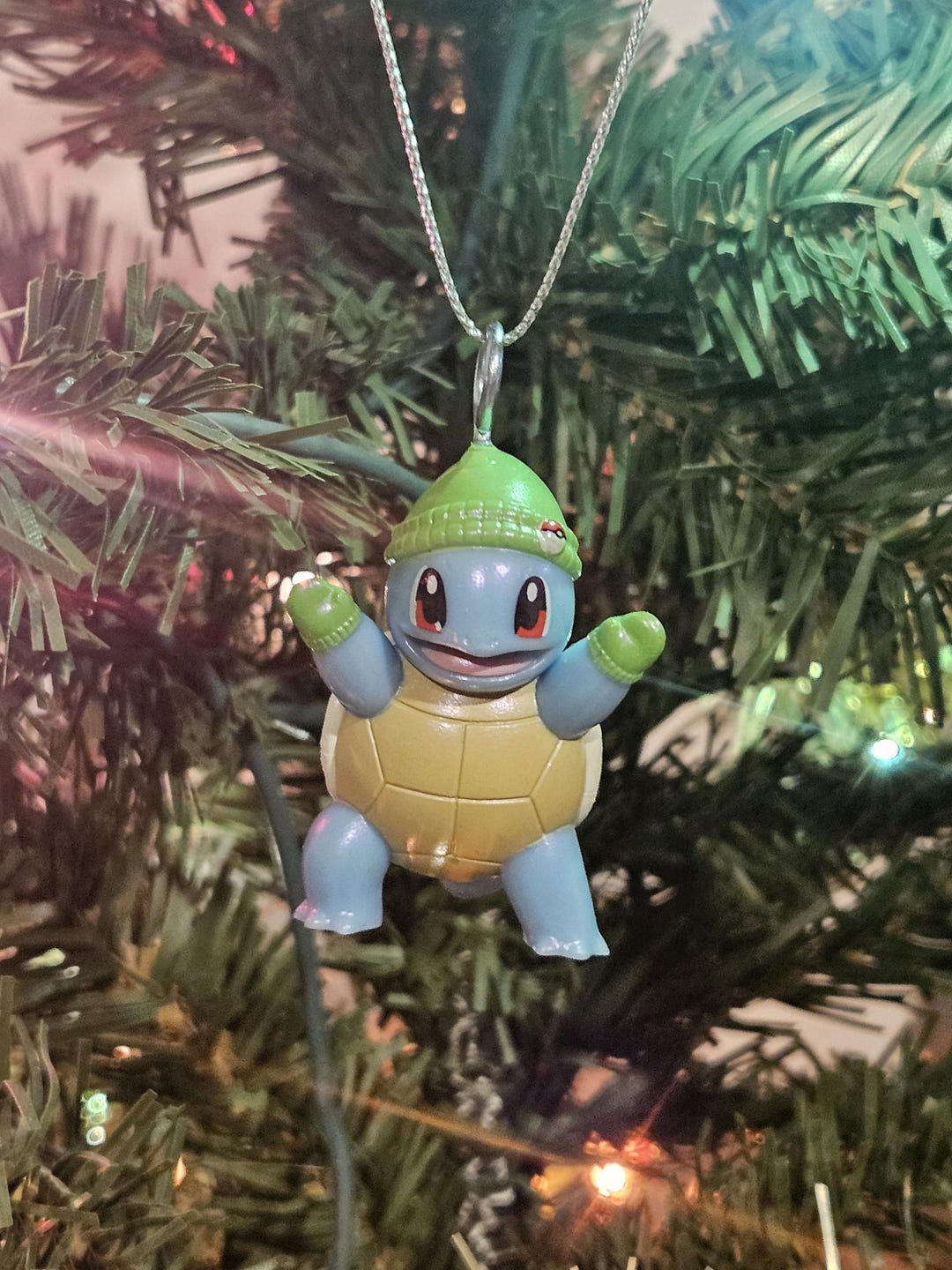 Pokémon Squirtle Wearing Green Winter Cap and Mittens Christmas ...