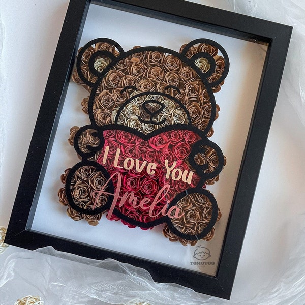 Shadow Box Baby Bear Svg - Etsy