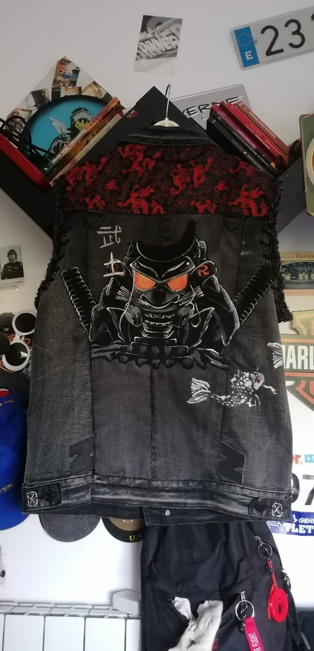 Samurai Custom Denim Vest - Etsy