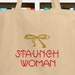 Tote Bag Staunch Woman Grey Gardens Little Edie Gold Bow Eco Cotton ...