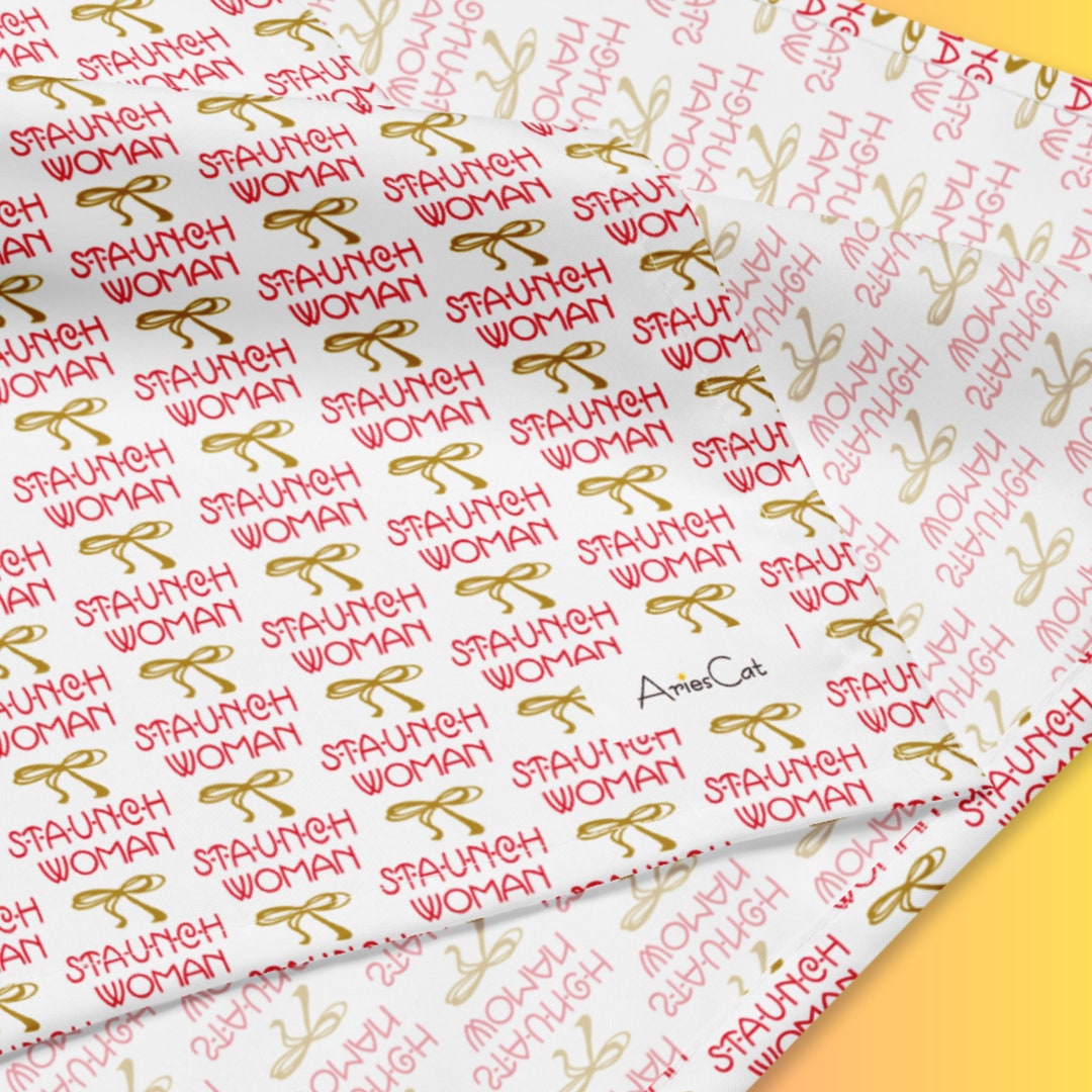 Staunch Woman Little Edie Grey Gardens Gold Bow All-over Print Bandana ...