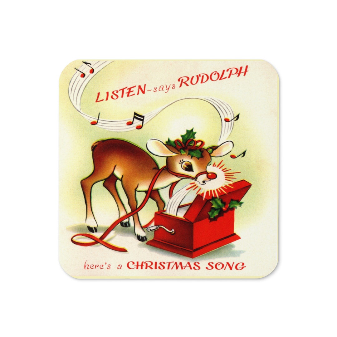Here's A Christmas Song Rudolph With Record Player Mid - Etsy