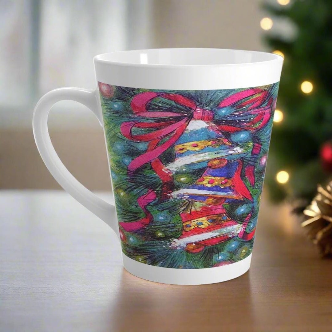 Christmas Bells Mug Mod Retro Vintage Ceramic Coffee Mug Cup Unique ...
